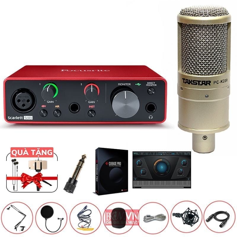 Combo Focusrite solo gen 3 micro PC-K200 - KHANGMINHAUDIO.COM